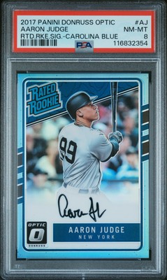 2017 PANINI DONRUSS OPTIC SIGNATURES #AJ AARON JUDGE ROOKIE RC 9/35 PSA ...