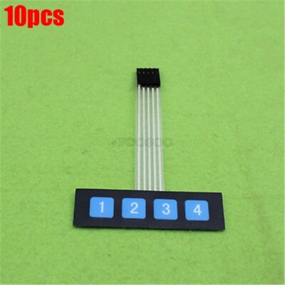 10Pcs 1X4 Key Matrix Membrane Switch Control Panel Keypad Keyboard Slim ...