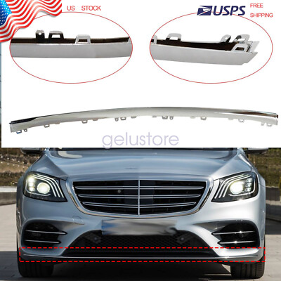 For Mercedes S450 S560 W222 2018-20 Front Mid Bumper Trim Lip Bezel ...
