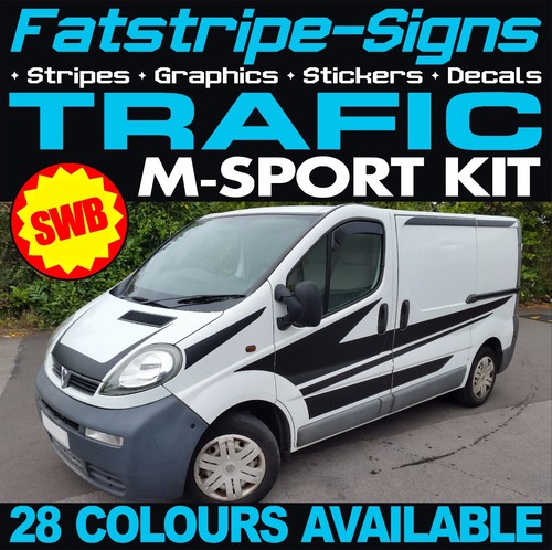 to fit RENAULT TRAFIC SWB GRAPHICS STICKERS DECALS STRIPES M SPORT VAN ...