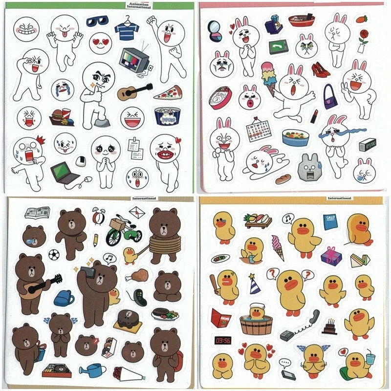 Line Sticker Moon And James