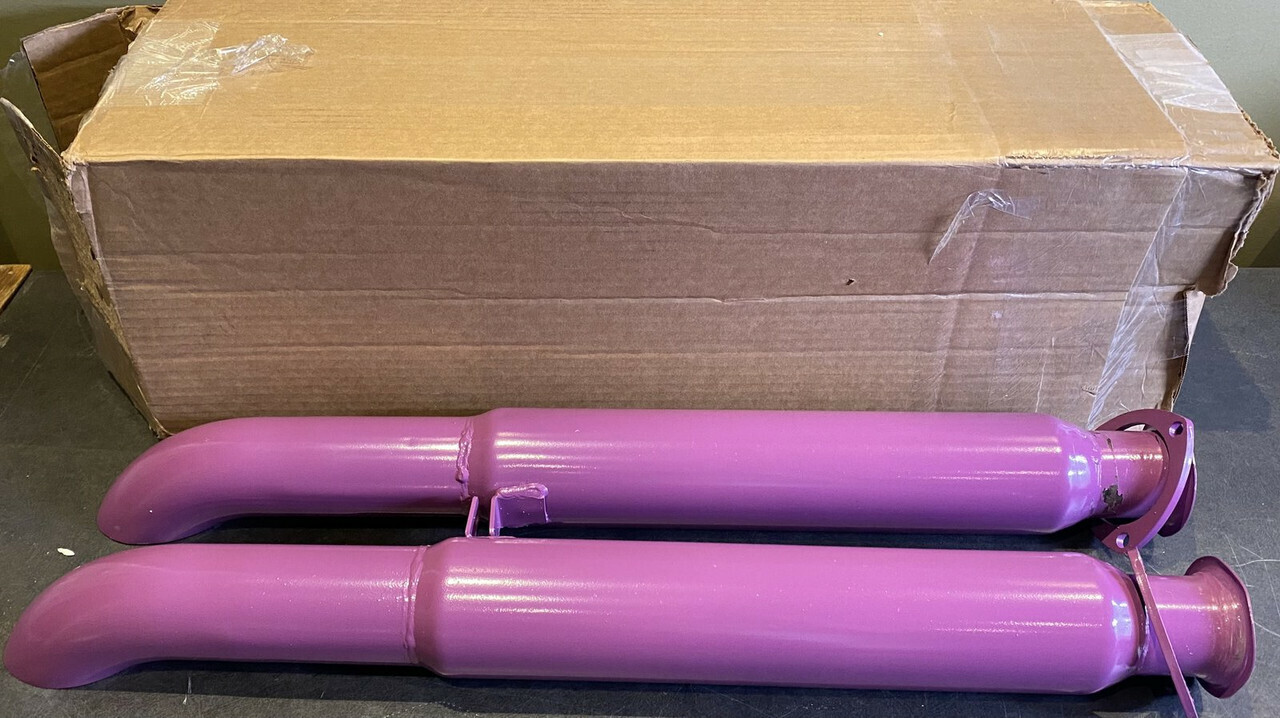 QUANTITY 2 FLOWTECH EXHAUST PIPE 32" PURPLE HORNIES | eBay