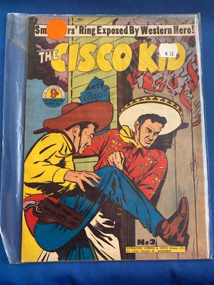 Australian Golden Age Comic Book The Cisco Kid #3 9D Comic Book B126 ...
