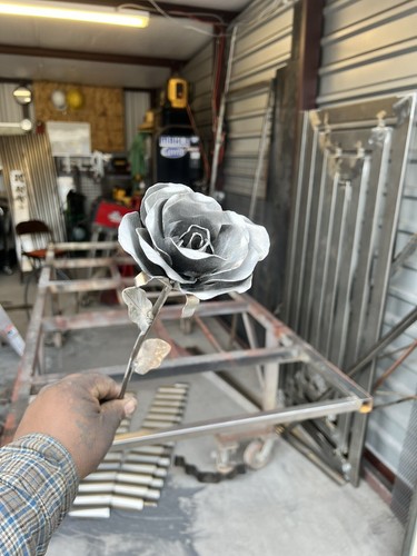 hand crafted welded, metal Single Rose By Mr. Welder,LLC | eBay