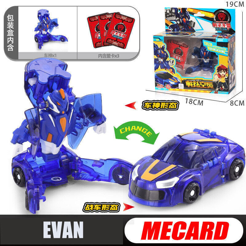 Turning Mecard Transform Robot Figure Battle Game Cards Model Car Toys ...