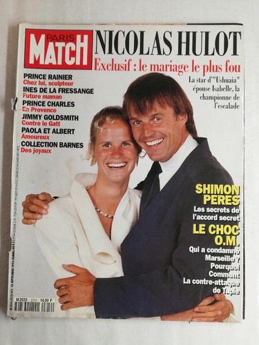 N1409 Magazine Paris-Match No. 2312 16 Seven 1993 Nicolas Hulot ...