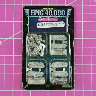 Epic 40K Imperial Guard Hellhound Flame Tanks NIB Metal OOP Warhammer ...