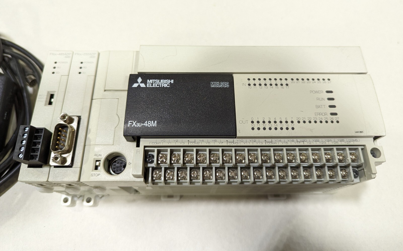 Mitsubishi FX3U-48MR/ES Programmable Logic Controller w/ 485ADP ...