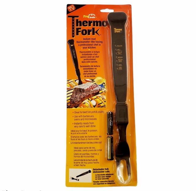 TruCook Thermo Fork Instant Read Meat Thermometer BBQ Temp Checker as ...