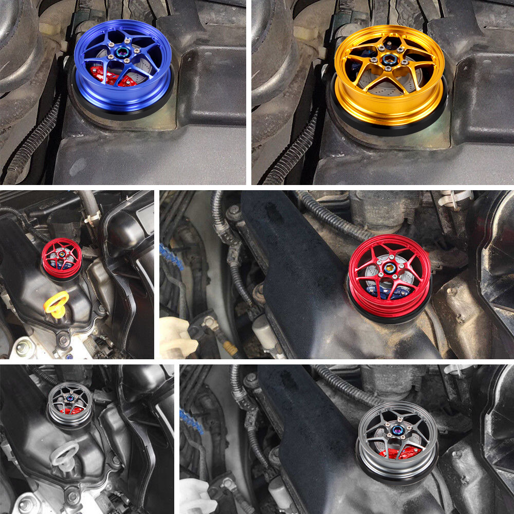 Aluminum Engine Oil Cap Filler Cover Wheel Hub Style | eBay