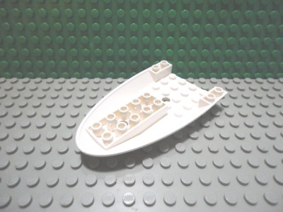 Lego 1 White Airplane fuselage forward 6x10 bottom with 3 holes NEW | eBay