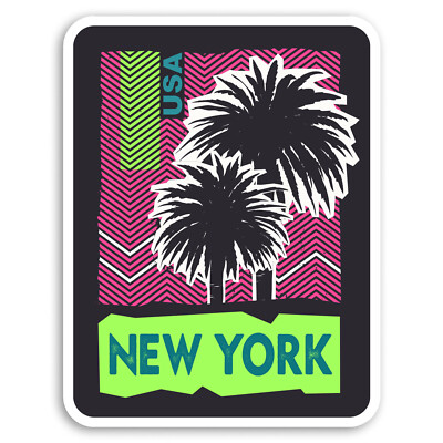 2 x 10cm New York NYC Vinyl Stickers - Travel America USA Sticker ...