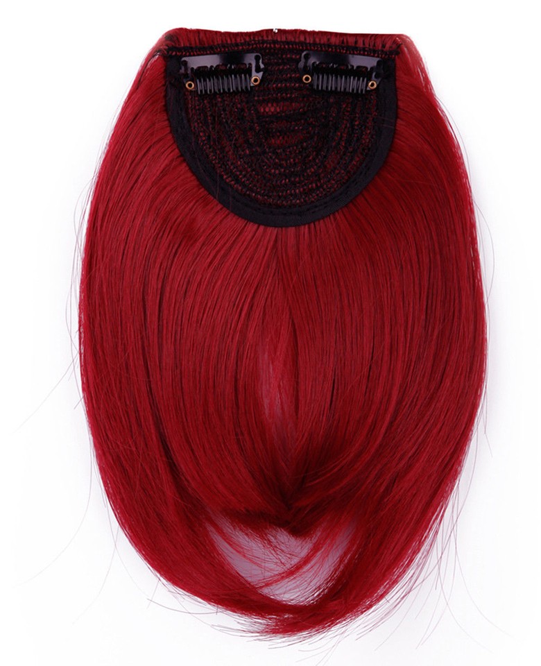 Fast Shipping Long Side Bang Clip in on Fringe Hair Extensions Front ...