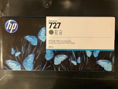 NEW HP 727 DesignJet Gray Ink Cartridge F9J80A 300ml EXP: JAN 2023 | eBay