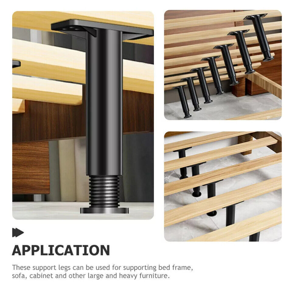 4Pcs Furniture Adjustable Legs Bed Support Leg Heavy Bed Replacement ...
