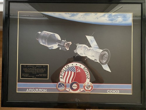 Apollo Soyuz Lithograph by George Bishop - Limited Edition - SIGNED w ...