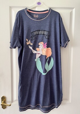Disney Primark Ariel Little Mermaid Nightie Nightshirt Pyjamas XL 18-20 ...