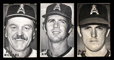 1975 CALIFORNIA ANGELS BASEBALL POSTCARD PC NOLAN RYAN DICK WILLIAMS ...