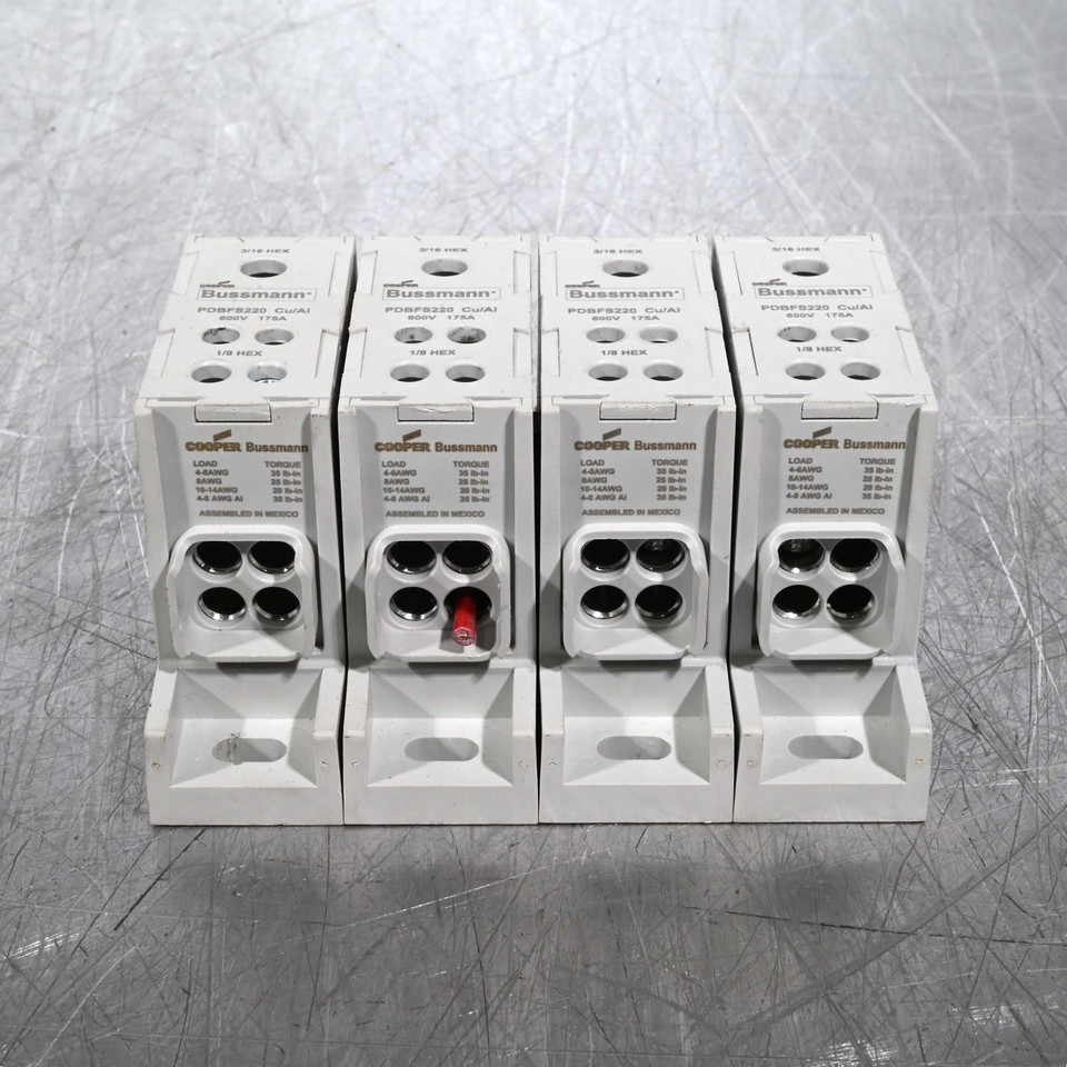 Bussman PDBFS220 Power Distribution Block Cu/AI Single-Pole 600V 175A ...