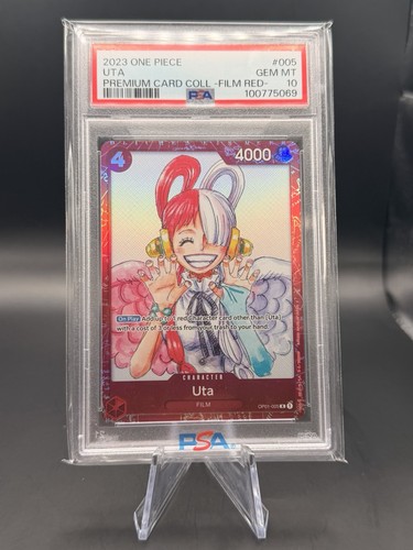 Uta Psa 10 Premium Card Collection Film Red English 2023 One Piece Op01 ...