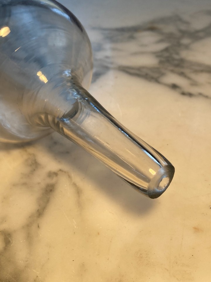 c1890s Large Mortician Gravity Embalming blown glass Funnel Whitall ...
