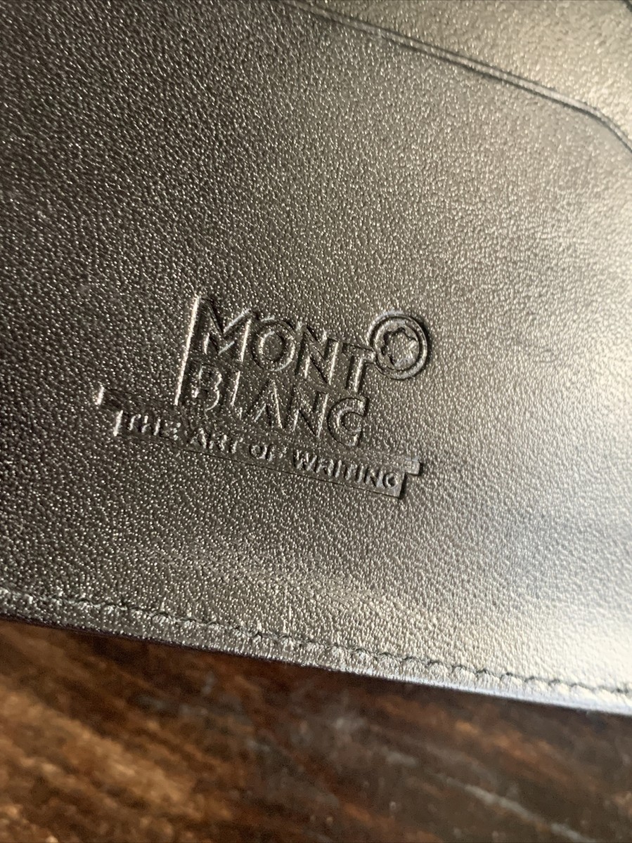 Montblanc Wallet Card Document Holder Leather WITH PEN Montblanc Wallet Card Document Holder Leather WITH PEN