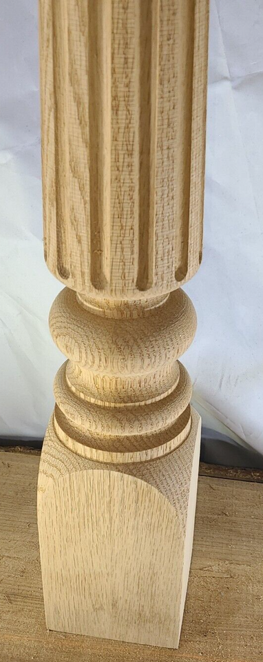 Oak? Turned Newel Baluster Spindle Post 3.5x29 inches Tall | eBay