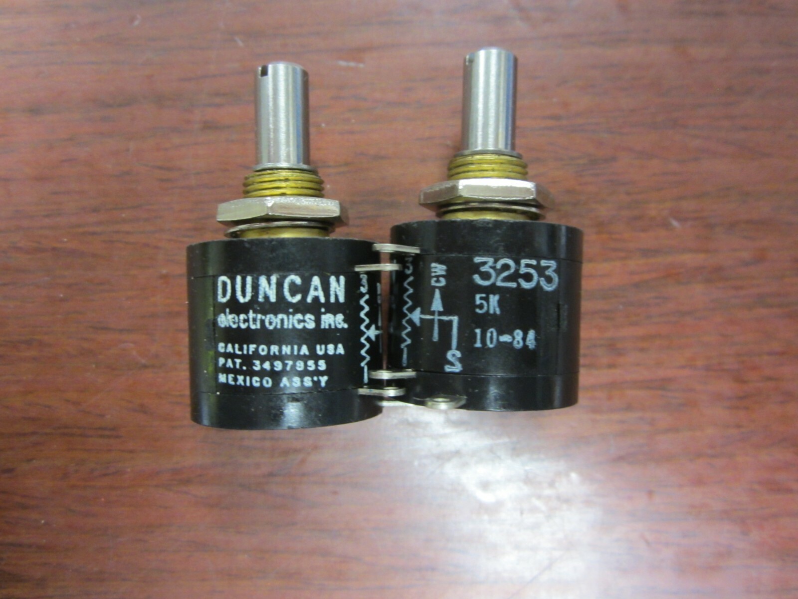 Duncan Electronics 3253, 5K, 10-84 Potentiometer (Lot of 2) | eBay