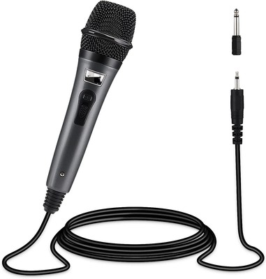 Gray 13ft Cable Handheld Dynamic Microphone Wired Mic Fits Karaoke/Amp ...