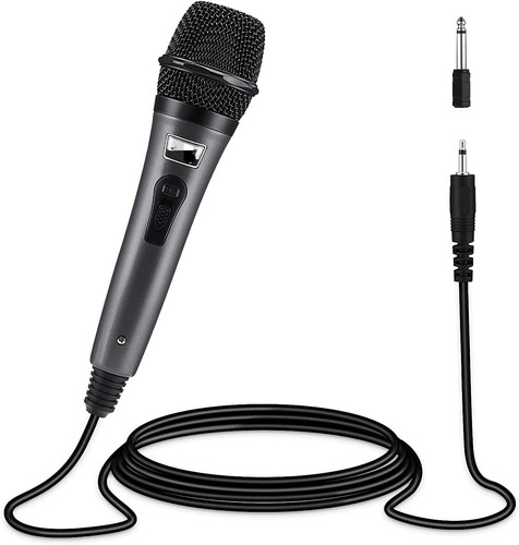 Gray 13ft Cable Handheld Dynamic Microphone Wired Mic Fits Karaoke/Amp ...