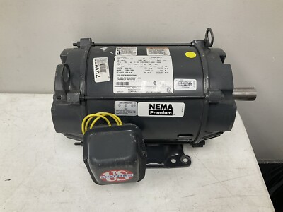 US Motors DY37 6206-2Z-J/C3 6205-2Z-J/C3 Electric Motor 5HP 1765RPM 3PH ...