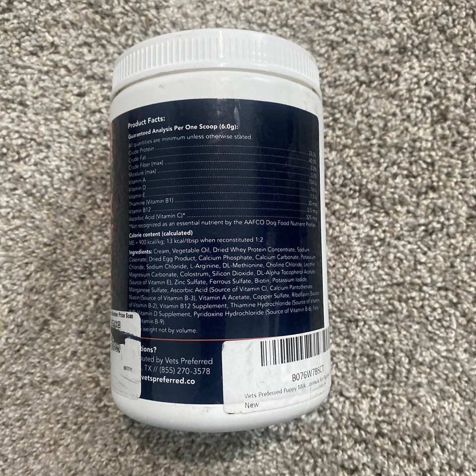 Vets Preferred Advanced Milk Rx Supplement All Dog Sizes Colostrum 12 OZ 6/25 | eBay