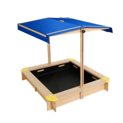 Keezi Wooden Outdoor Sand Box Set Sand Pit- Natural Wood | eBay Australia