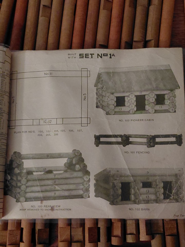 Antique Lincoln Logs from 1923 ~ Lot Of 165 ~ plus Original ...