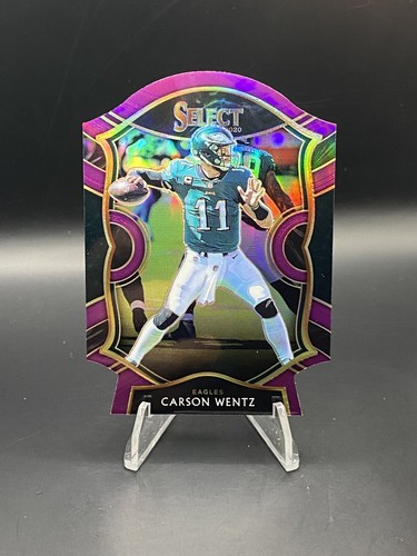 2020 Select Carson Wentz Purple Die-Cut Concourse Eagles | eBay