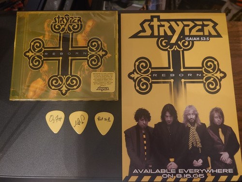 Stryper 2005 Original Reborn Promo CD w/ 3 Guitar Picks Michael Robert ...