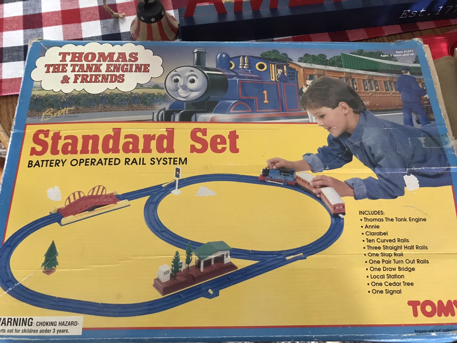 1992 Tomy Pla-Rail Plarail Thomas The Tank Engine standard set IN BOX ...