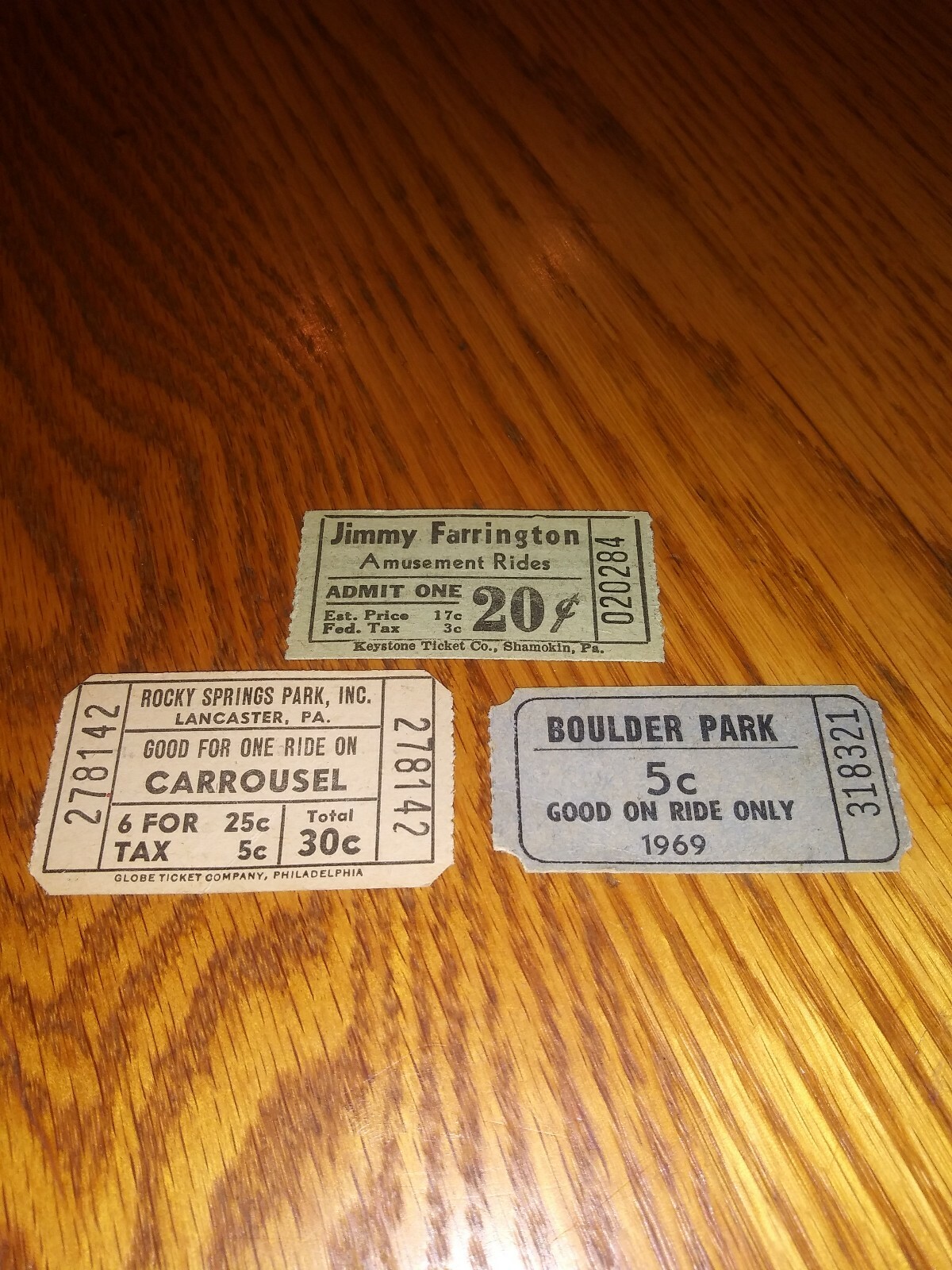 Lot Of 3 Vintage Carnival Amusement Ride Tickets | eBay
