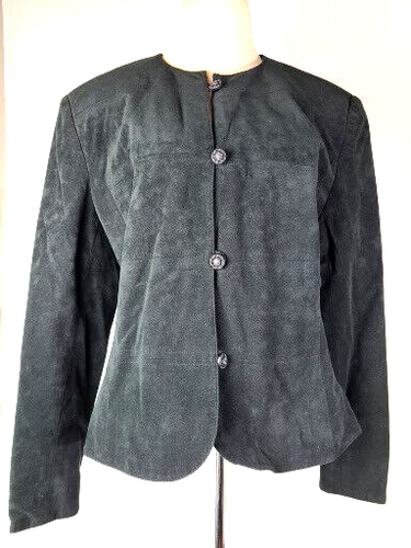 Charles Klein Ultra Suede Jacket Black Size 8 | eBay