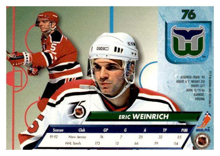 1992-93 Ultra #76 Eric Weinrich | eBay