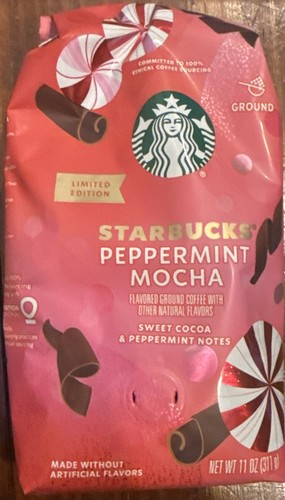 Starbucks Peppermint Mocha Ground Coffee 11oz Holiday Limited Edition ...