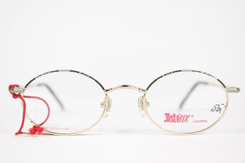 Vintage Asterix Kinderbrille AS 67 C2 44 20 120 Gold Oval Glasses NOS ...