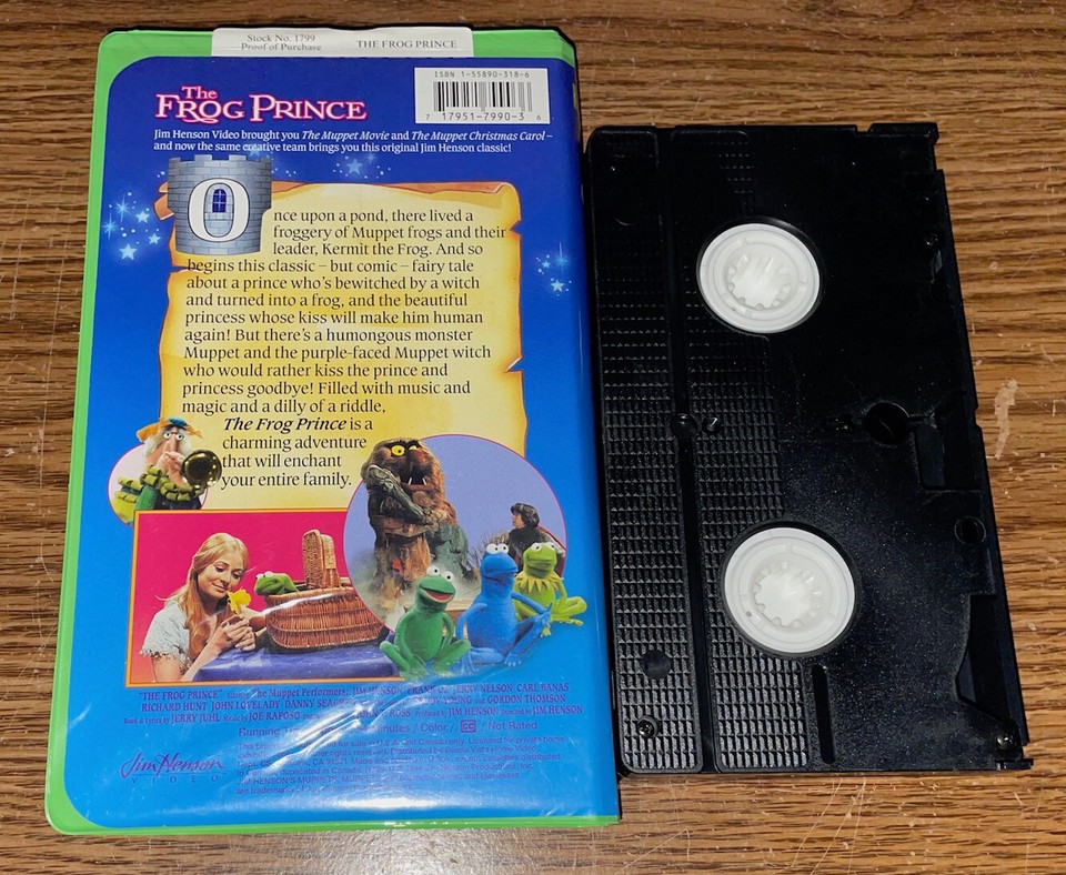 THE FROG PRINCE VHS JIM HENSON HOME VIDEO KERMIT & THE MUPPETS ...