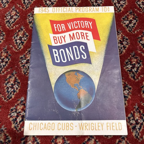 1945 Official Program Chicago Cubs Wrigley Baseball MLB | eBay