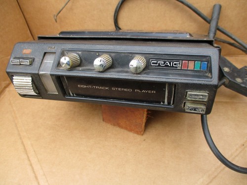 Vintage Craig 3136 pull out Car stereo 8 Track cassette tape Player FM ...