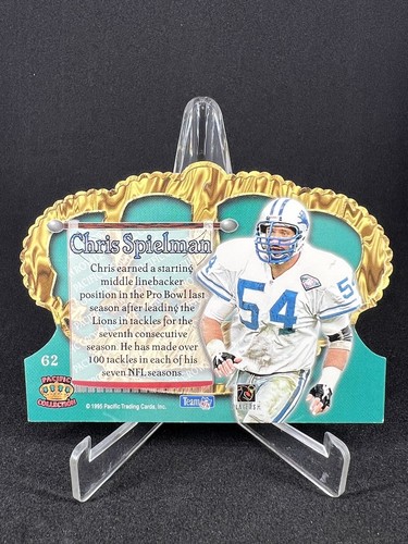 1995 Pacific Collection Chris Spielman Detroit Lions NFL Football card ...