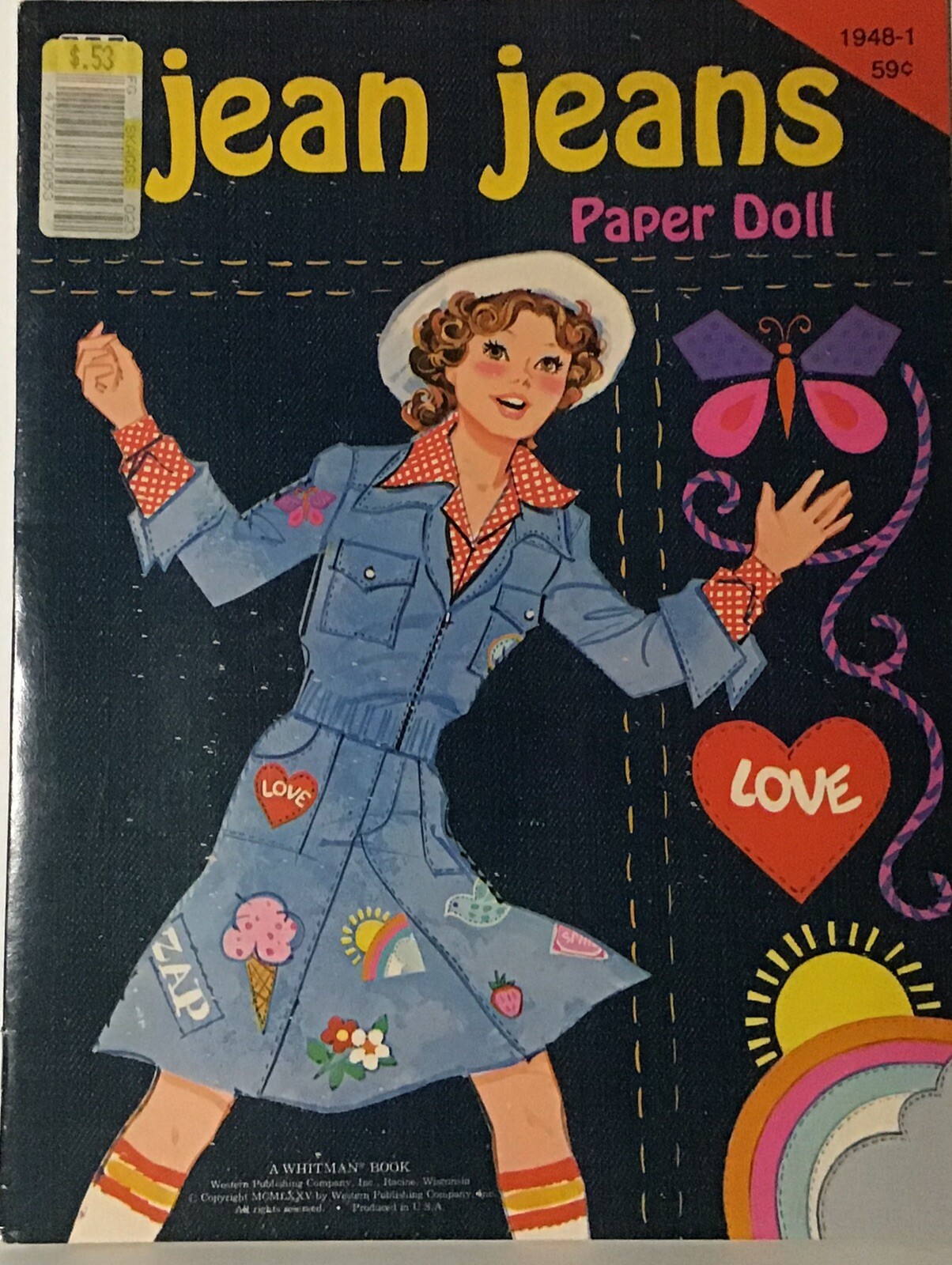 New Paper Dolls Jean Jeans Book Blue Jeans Uncut Whitman 1975 Western ...