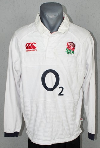 England Rugby Jersey Home Kit Classic Cotton Long Sleeve Retro Shirt ...
