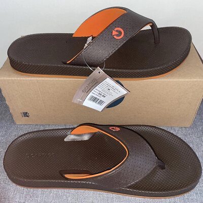 CARTAGO Siena Grendene Flip-flop Brown/Orange Size:US11/EUR44 | eBay