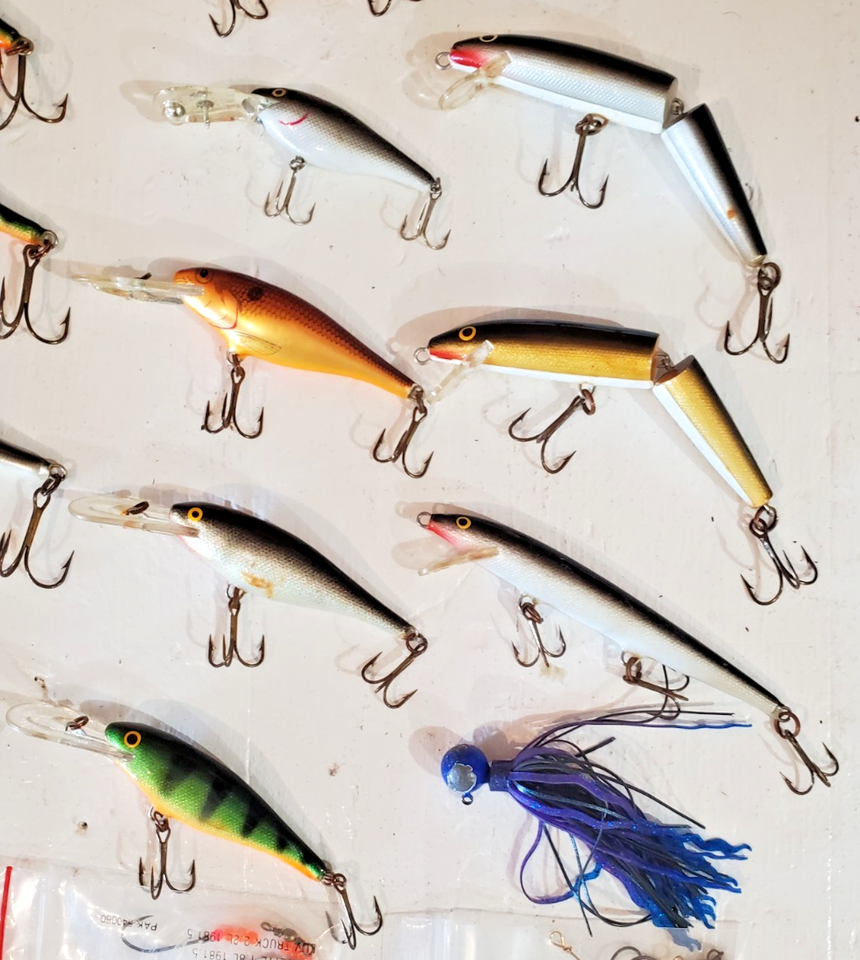 Lot Of 12 Rapala Shad Raps, Minnows. Hardbaits + | eBay